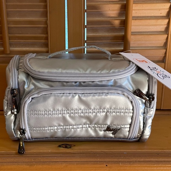lug | Bags | Nwt Lug Trolley Mini Metallic Silver Sketch Floral ...